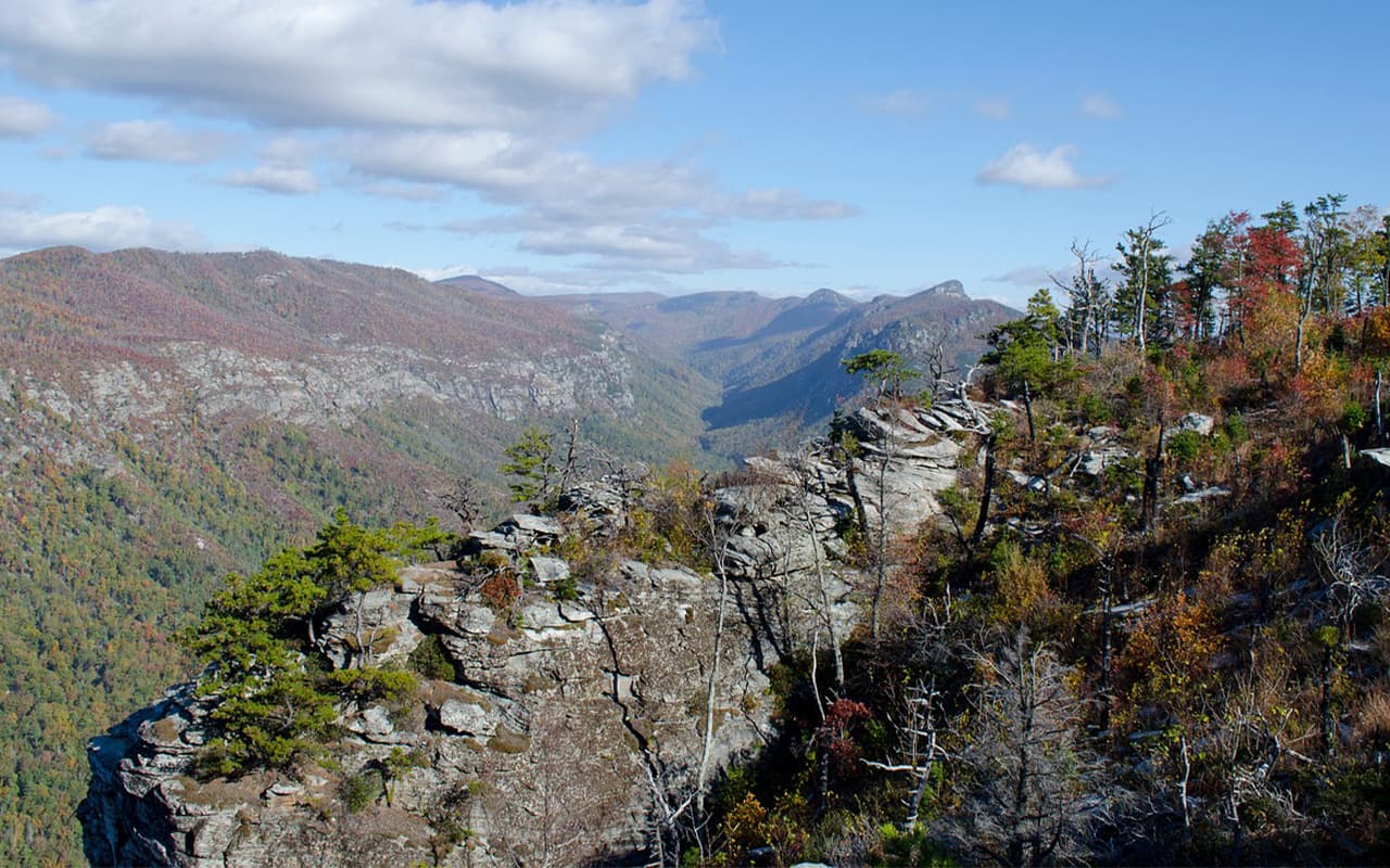 Linville Gorge and Waterfall - Chi-Co2N Mastorical